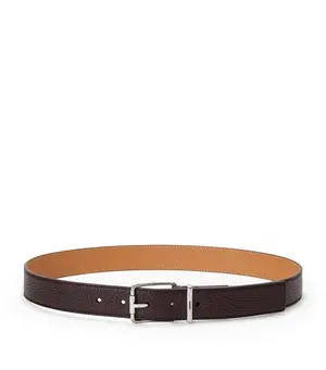 Loewe Leather Logo Buckle Belt - Brown