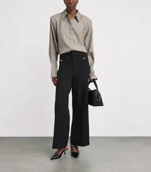 FRAME Wide-leg Palazzo Trousers