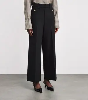 FRAME Wide-leg Palazzo Trousers