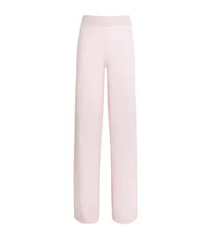 ALLUDE Virgin Wool-cashmere Straight Trousers