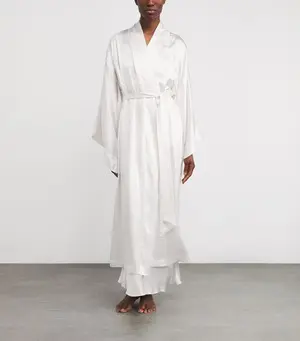 TORLOWEI Silk Maxi Kimono Robe
