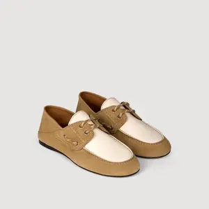 Sandro Boat Shoes - Beige