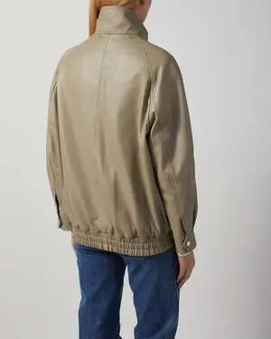 Nour Hammour Ariste Leather Jacket - Grey