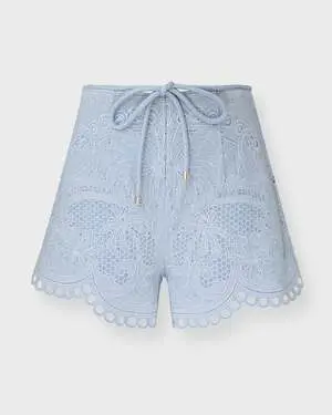 Zimmermann Daylight Denim Shorts - Light Blue