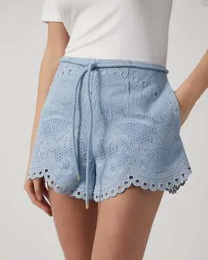 Zimmermann Daylight Denim Shorts - Light Blue