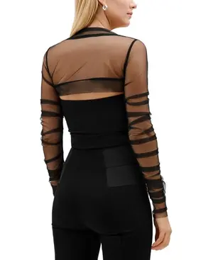 MARCELLA Madison Bolero Jacket - Black Mesh