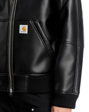 Carhartt Work In Progress Shepton Faux Leather Bomber Jacket