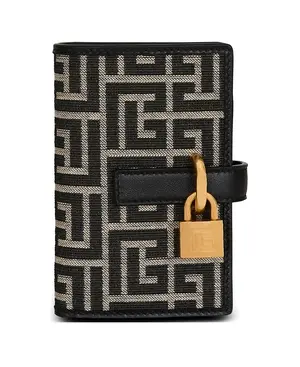 Balmain Pulse Holder Monogram Jacquard Card Holder - Black