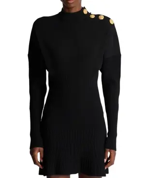 Balmain Short Flared Knit Dress