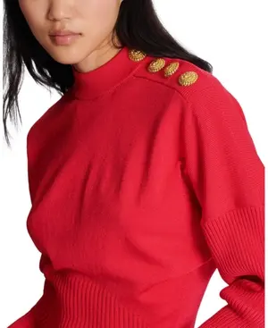 Balmain Short Flared Knit Dress - Pink