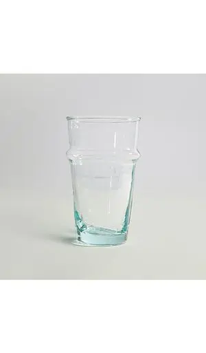 VERVE CULTURE Moroccan Beldi Glassware Set Of 6 In White