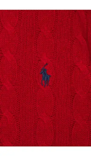 Polo Ralph Lauren Cable-knit Wool-cashmere Sweater - Red