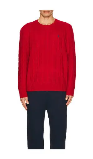 Polo Ralph Lauren Cable-knit Wool-cashmere Sweater - Red