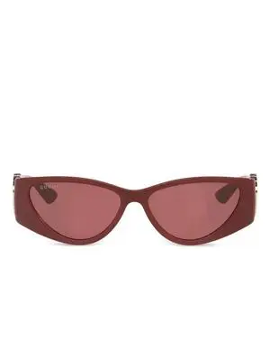 Gucci Gg-logo Cat-eye Sunglasses - Red