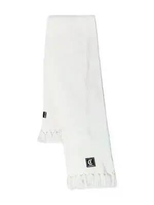 Just Cavalli Logo-patch Scarf - White