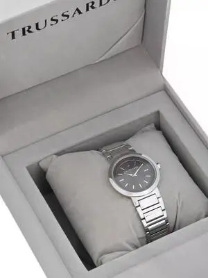 TRUSSARDI Silver Tone 35mm Round Watch