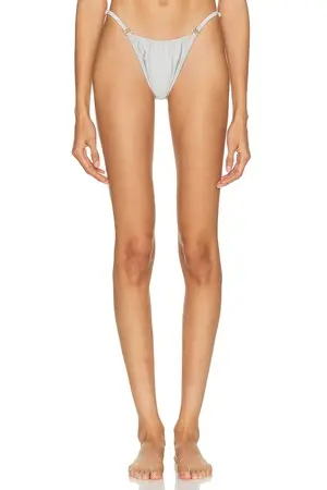BANANHOT Cannes Metallic Bikini Bottom - Silver