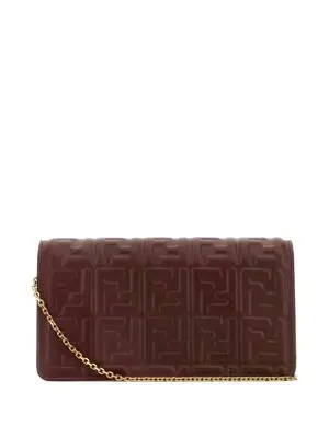 Fendi Small Embossed Baguette Shoulder Bag