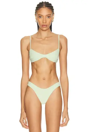HAIGHT. Adjustable Monica Bikini Top - Canoas Green