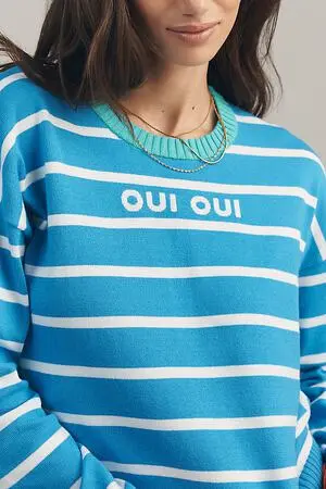 Sundry Oui Oui Colorblock Long-sleeve Pullover