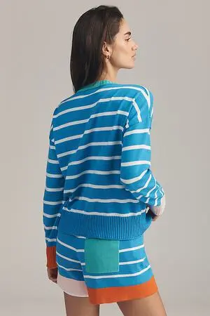 Sundry Oui Oui Colorblock Long-sleeve Pullover