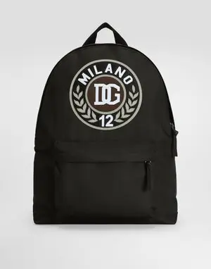 Dolce & Gabbana Nylon Backpack With Patch - Black