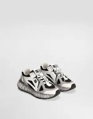 Dolce & Gabbana Dg Bounce 12 Nylon And Calfskin Sneakers