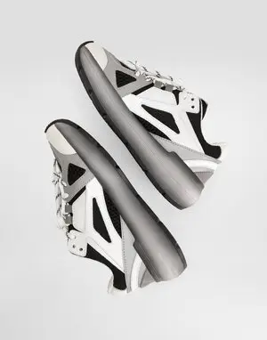 Dolce & Gabbana Dg Bounce 12 Nylon And Calfskin Sneakers