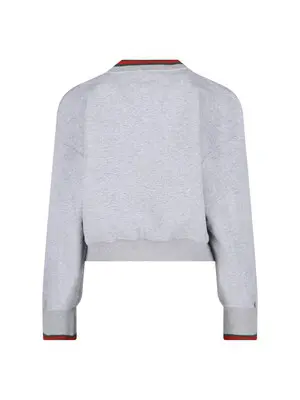 Gucci Web Sweater - Gray