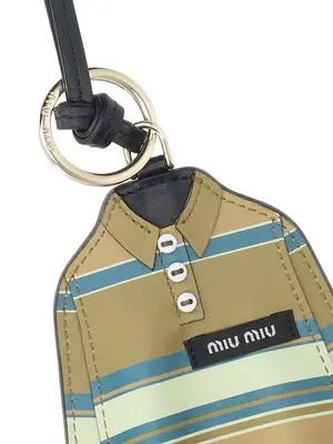 Miu Miu Rugby Shirt Keyring Charm