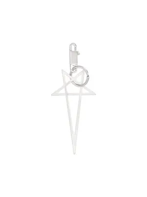 Rick Owens Pentagram Keyring Charm - Silver