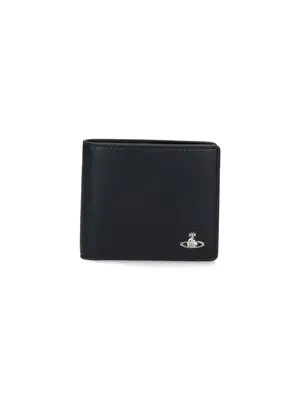 VIVIENNE WESTWOOD Bi Fold Wallet "orb - Black