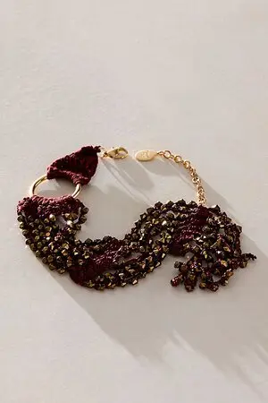 ARIANA OST Jinx Beaded Anklet - Chocolate
