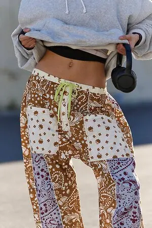 Free People Well Played Printed Pants - Paisley And Floral Combo