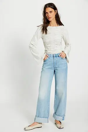 Women's Smocked Waist Jeans