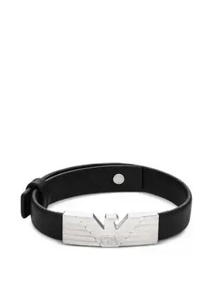 Emporio Armani Logo-plaque Bracelet - Black
