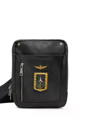 AERONAUTICA MILITARE Logo-patch Messenger Bag - Black