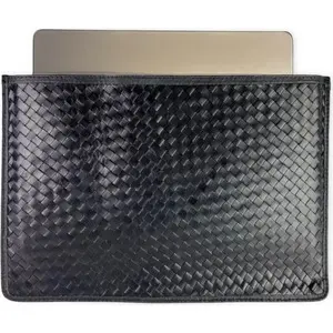 DEUX MAINS Woven Laptop Sleeve - Black