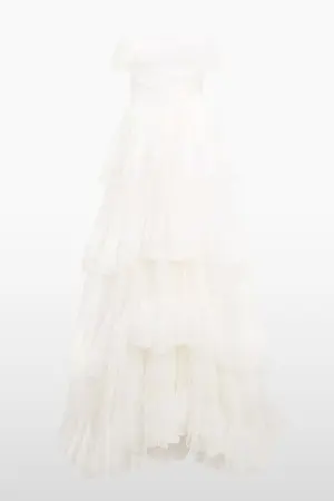 Jenny Packham Angel Falls Tiered Maxi Dress - Ivory