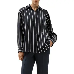 Lilysilk Silk Twill Striped Shirt