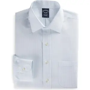 Brooks Brothers Big & Tall Non-iron Graph Patterned Dress Shirt - Blue Multi
