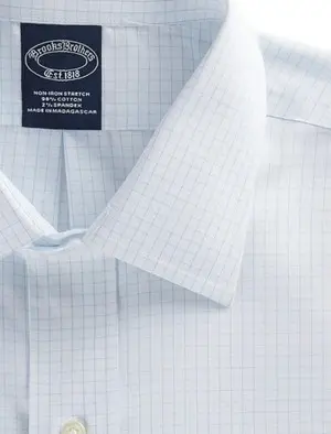 Brooks Brothers Big & Tall Non-iron Graph Patterned Dress Shirt