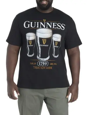 TRUE NATION BY DXL Big & Tall Guinness Three Cup Graphic Tee