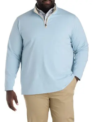 OAK HILL BY DXL Big & Tall 1/4-zip Performance Pullover Sweater