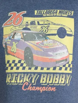 TRUE NATION BY DXL Big & Tall Ricky Bobby Car Race Flag Graphic Tee