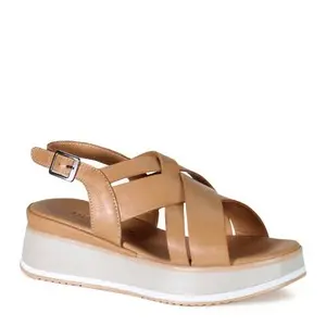 DIBA TRUE Pipp En Leather Platform Sandals - Coconut