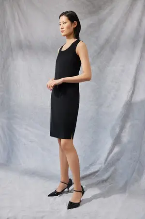 Ming Wang Sleeveless Sheath Knit Dress