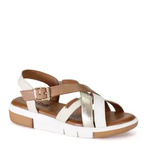 DIBA TRUE Dar Ling Leather Gladiator Sandal - Natural Multi