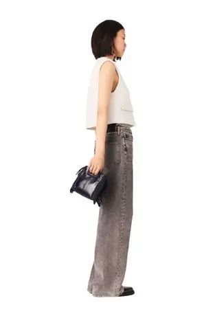 Maje Beaded Tweed Waistcoat - Ecru