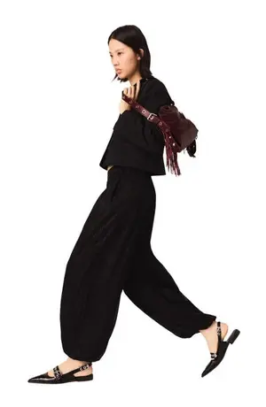 Maje Metallic Harem Trousers